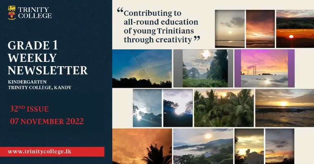 Sunrise and Sunset – 32nd Issue of the Grade 1 Weekly Newsletter ...