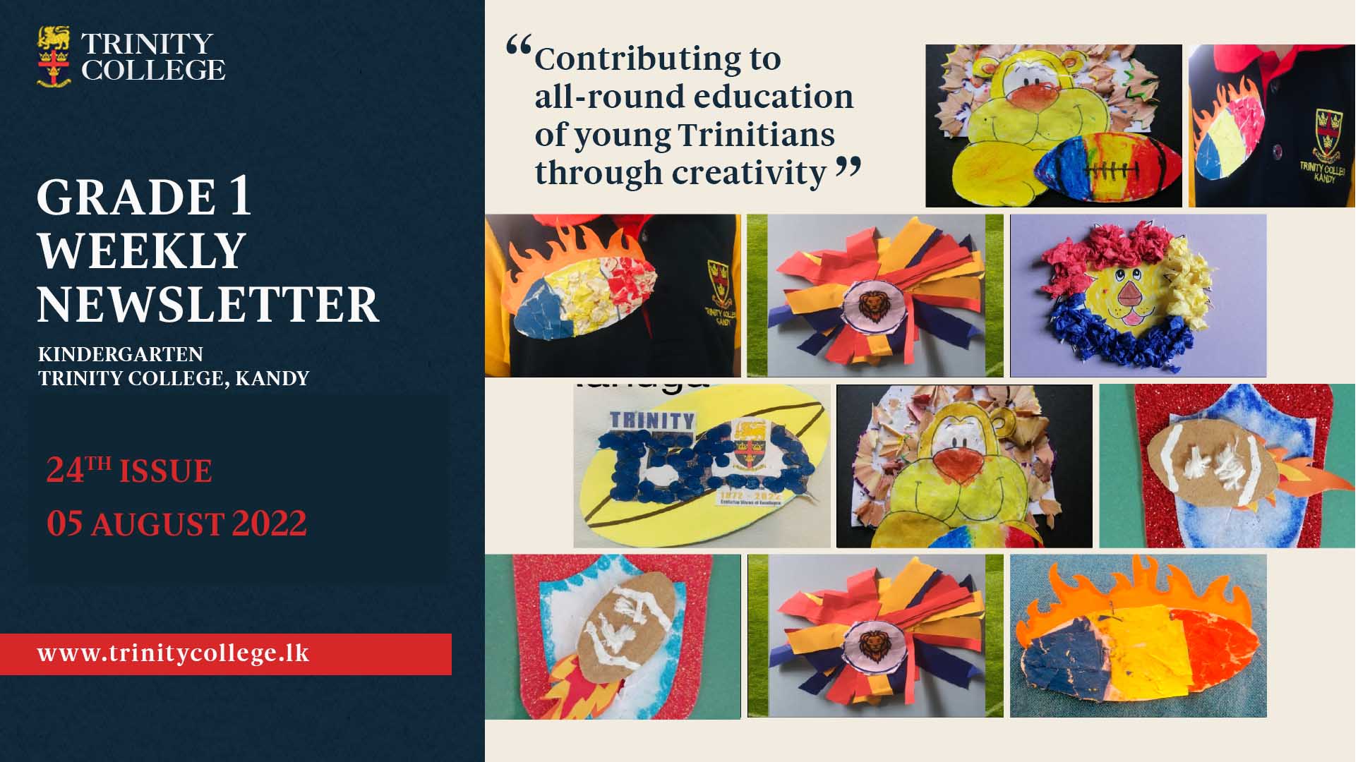 Bradby Badges – 24th Issue of the Grade 1 Weekly Newsletter | Trinity College Kandy, Sri Lanka