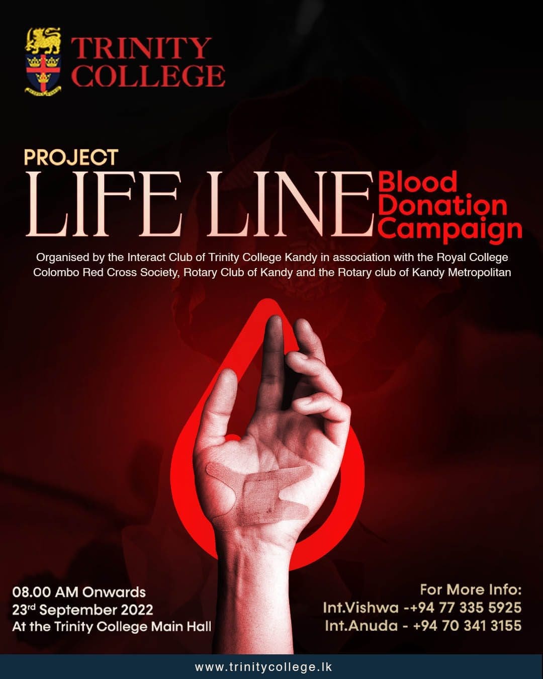 Project Lifeline: A Blood Donation Camp | Trinity College Kandy, Sri Lanka