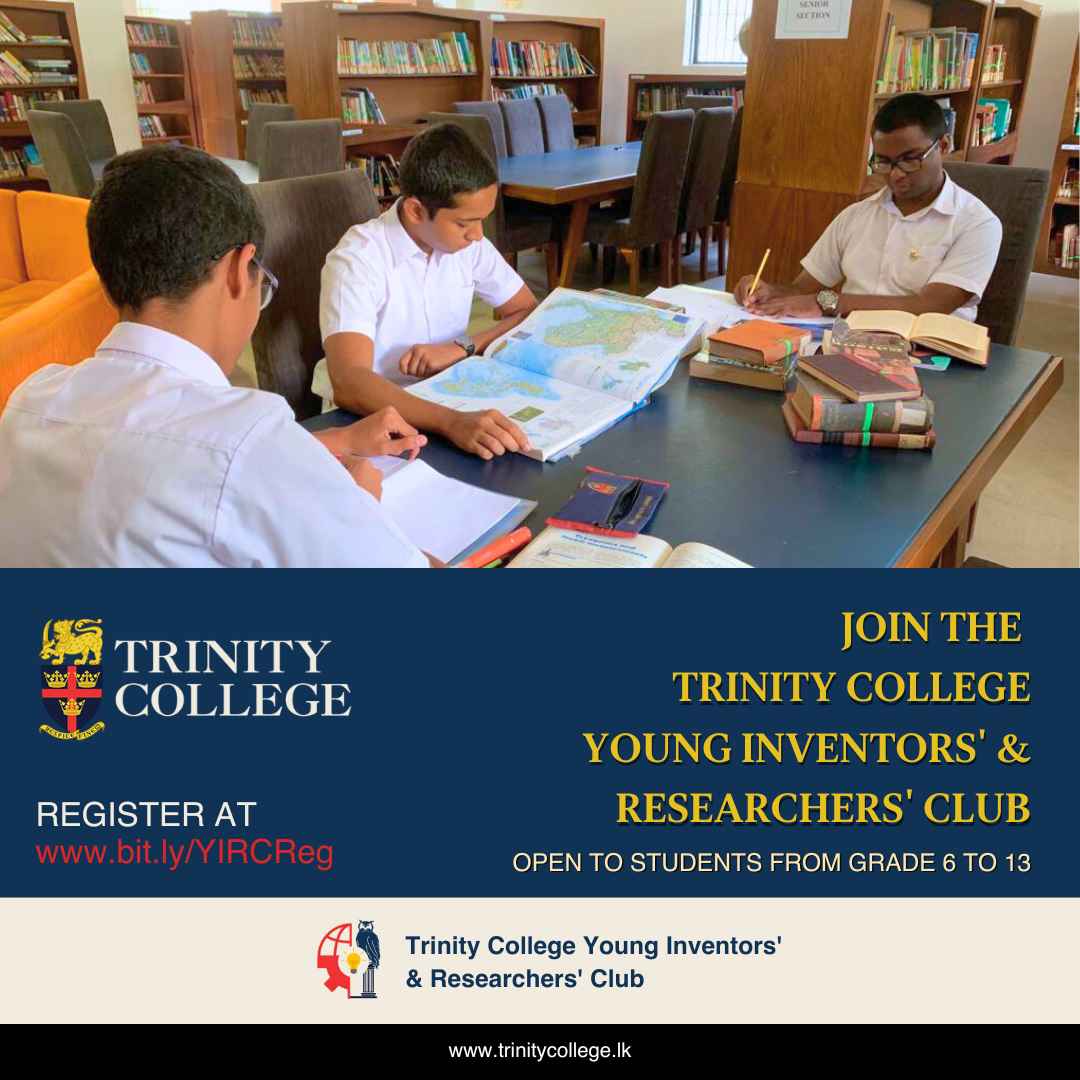 Announcement: Young Inventors’ and Researchers’ Club – New members | Trinity College Kandy, Sri ...